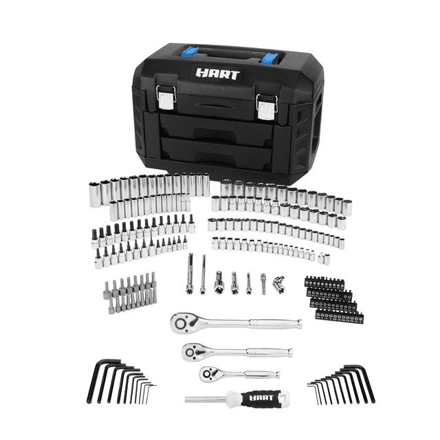 HART 215 Piece Mechanics Tool Set Multiple Drive Chrome Finish Lynks Shop