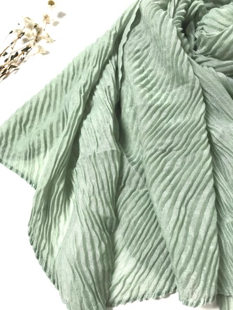 Solid Crumpled Scarf | Lynks Shop