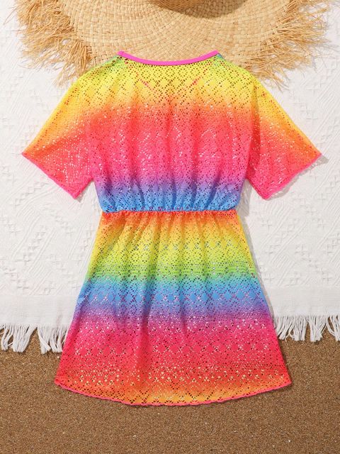 Girls Ombre V Neck Cover Up Dress Lynks Shop