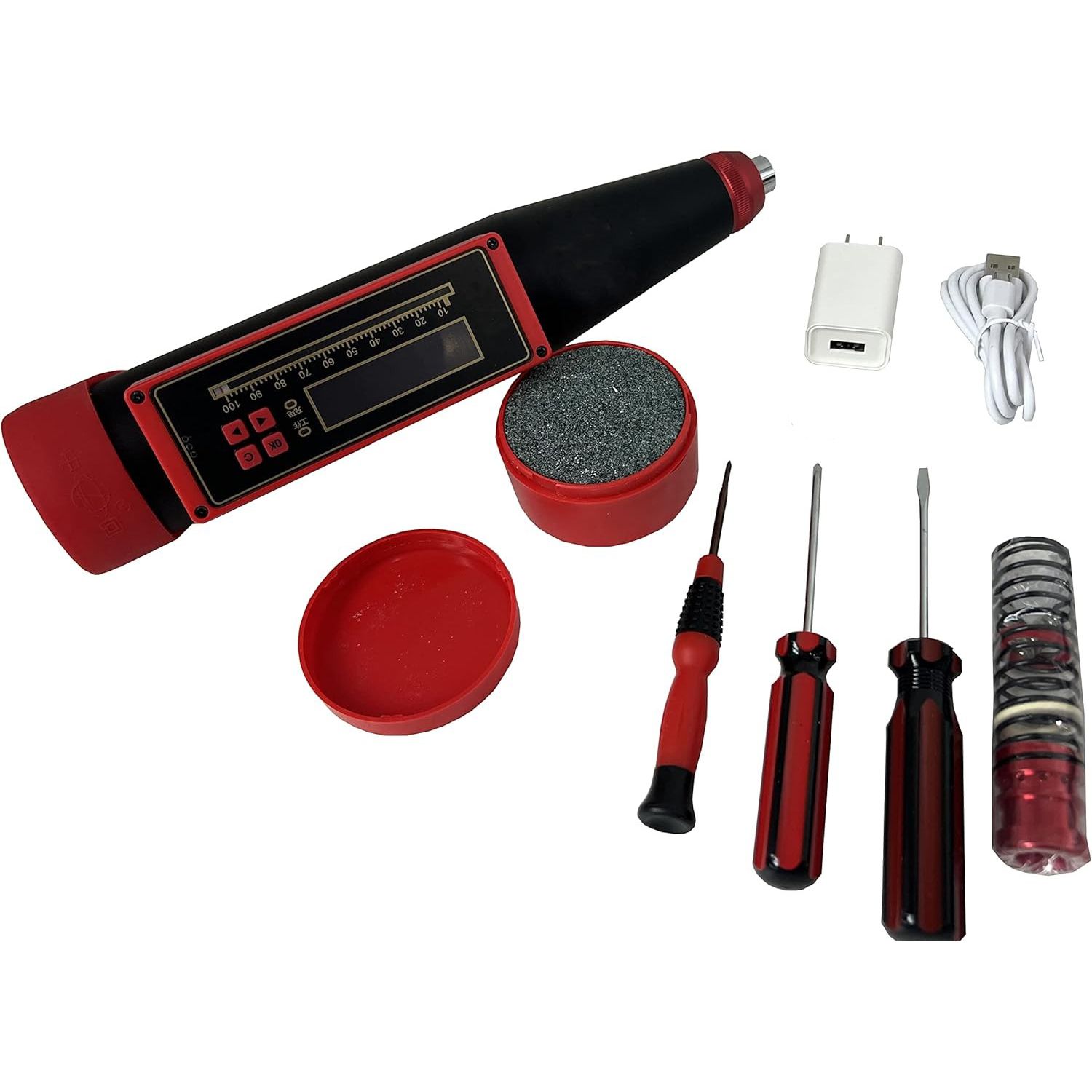 VTSYIQI Digital Concrete Rebound Hammer Tester NDT Resiliometer Schmidt ...