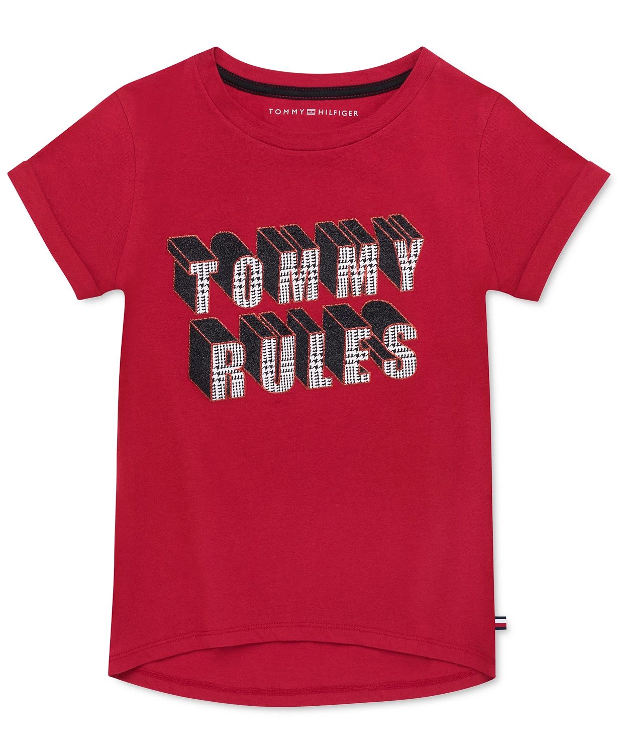 Tommy Hilfiger Little Girls Cotton Tommy Rules T-Shirt | Lynks Shop