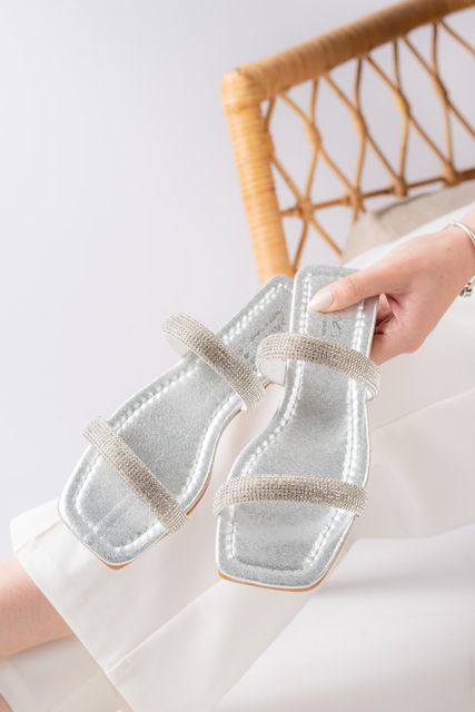 Silver Orthopedic Sole 1cm Heel 2 Wide Original Stone Evening Dress ...